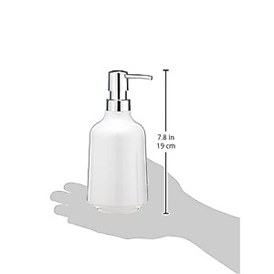 Umbra Step Liquid Soap Pump Dispenser, Also Works With Hand Sanitizer, Easy to Refill, 3-1/2" diam. x 7" h, White