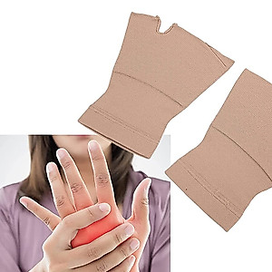 Wrist Brace Compression Recovery Support Brace Wrist Thumb Fingerless Wrist Gloves Sleeves for Carpal Tunnel Arthritis Tendonitis Repetitive Strain Sports Injuries Unisex 1 Pair