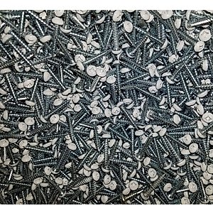 100 Pack PAN White Head Screw # 8 X 1" Quad Drive Thread Screws Cargo rv | Powder Coated White