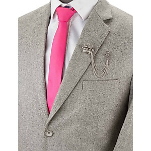 Knighthood Crown Tassel Chain Brooch Lapel Pin Badge Coat Suit Collar Accessories Brooch for Men Crystal Brooch Suit Stud Lapel Pin Vintage Rhinestone Wedding Brooch Pin