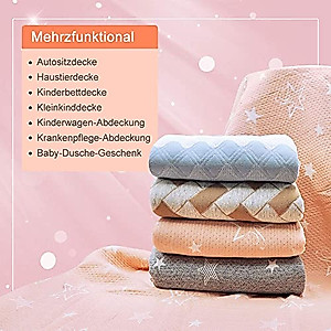 Organic Cotton Toddler Blanket, Breathable and Warm Crib Bed Baby Blanket, Super Soft and Light Weight Quilted Blanket for Boys and Girls, 39x47 Inches, Grey Starry