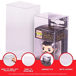 EVORETRO Funko Pop Protector for Funko Pocket Pop Keychain Standard Box Size - 10 Pack - 0.35 mm Clear Thick PET Plastic Display Protective Case Box. Protect and Organize Your Funko Pop Collection.