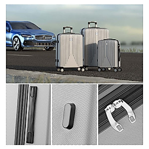 Strenforce Luggage Sets 3-Peice (20/24/28-Inch) Durable Wheels and TSA Lock Travel Suitcase Set, silver