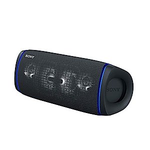 Sony SRS-XB43 EXTRA BASS Wireless Bluetooth Powerful Portable Speaker, IP67 Waterproof & Durable for Home, Outdoor, and Travel, 24 Hour Battery, Party Lights, USB Type-C, and Speakerphone, Black