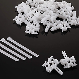 20 PCS Vertical Blind Repair Carrier with Stem Vertical Blinds Repair Kit White Blinds Replacement Parts