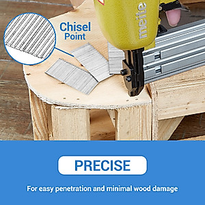meite 16 Gauge Finish Nails, 2-Inch 16GA Straight Finish Nails Galvanized Finishing Nails for Electric or Pneumatic Nailer Guns (2,500 Counts)