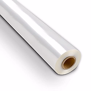 Cellophane Wrap 40"x100' Mylar Sheet Cellophane Roll Great Wrapping Paper for Craft Basket (Clear)
