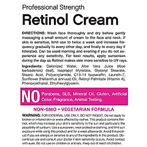 Retinol Cream for Face | Retinol Night Cream | 4oz | SLS & Paraben Free Moisturizer | By Horbaach