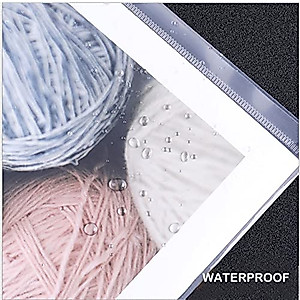 YOAVIP Small 7x9 A5 Clear Plastic Envelopes Hook Loop Closure 30 Packs