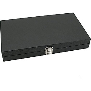FindingKing Foam Insert 144 Ring Slot & Black Jewelry Case (Single metal clasp)