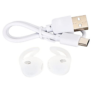 Yunseity Bluetooth 5.3 Neckband Headphones, LED Power Display Wireless Earbuds, Long Playtime in Ear Earphone Stereo Bass Headset with RGB Backligh for Sports Music Conference (White)