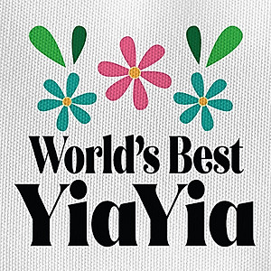 CafePress Worlds Best Yia Yia Pot Holder with Unique Design 9"x9"