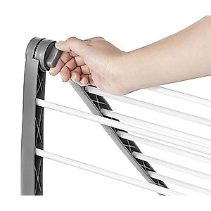 SECTTI Space-Saving Folding Drying Rack - Extend Your Clothes’ Lifespan with 20 LB Capacity: Cost-Efficient Alternative to Machine Drying - Measures 3.0 L x 26.75 W x 53.125 H Inches