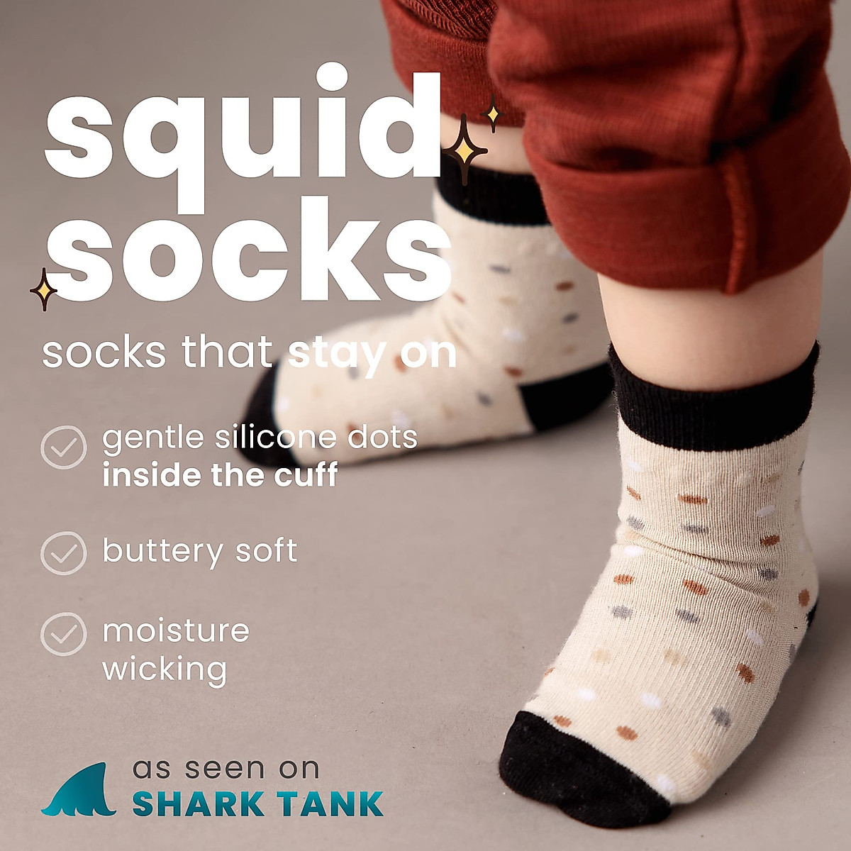 squid socks Viscose from Bamboo Socks | 0-6M, 6-12M, 12-24M, & 2T-3T | Socks that Stay On | As Seen on Shark Tank | Carey