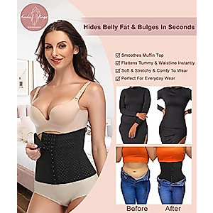 Andalinge Waist Trainer for Women Weight Loss Girdle Upgraded Hourglass Waist Cincher Shaper with Steel Bones Extender