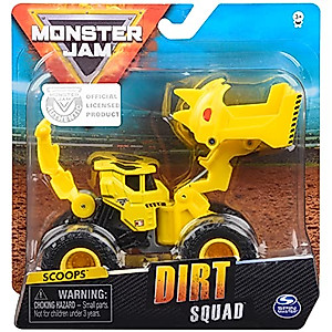 Monster Jam 6055226 Official Dirt Squad Monster Truck with Moving Parts, 1:64 Scale Die-Cast Vehicle, Grey