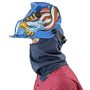 Fullsheild Full Face Mask Men FR Welding Hood Cotton Balaclava Flame Resistant Hard Hat Liner Neck Cover for Welder Firefighter Gear Motorcycle Navy One Size