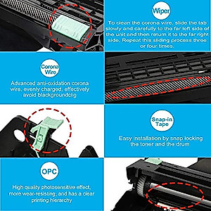 Color4work TN360 Toner Cartridge DR-360 Brother Drum Kit (1 Drum,2 Toner,3 Pack) High Yield Replacement for Brother DCP-7030 7040 HL-2170W HL 2140 HL-2150N MFC-7340 7840W 7440N 7345N Series Printer