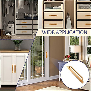 Auvotuis 2Pcs 8.3 Inch Self-Stick Instant Cabinet Handles, Aluminum Alloy Drawer Push Pull Handles Barn Door Handle Helper with Adhesive for Sliding Door, Closet(Silver)