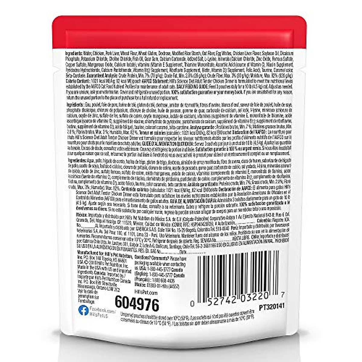 Hill's Science Diet Adult Wet Cat Food, Chicken, 2.8 Ounce (Pack of 24)