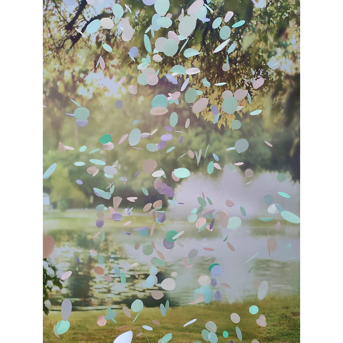 Mybbshower 1 Inch Pastel Tissue Paper Table Confetti Dots for Baby Shower Gender Reveal Birthday Party Decorations 2 oz