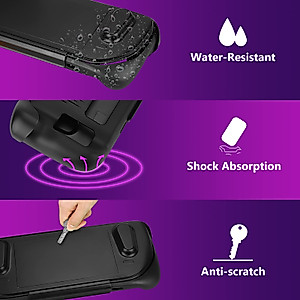 Geekria Kickstand Protective Case Compatible with Steam Deck, TPU Cover Protector with Stand Base, Protective Cover Case Compatible with Valve Steam Deck Non-Slip and Anti-Scratch Design