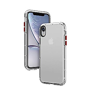 Zizo Surge Series for iPhone XR Case - Sleek Clear Case Customizable Buttons - Clear