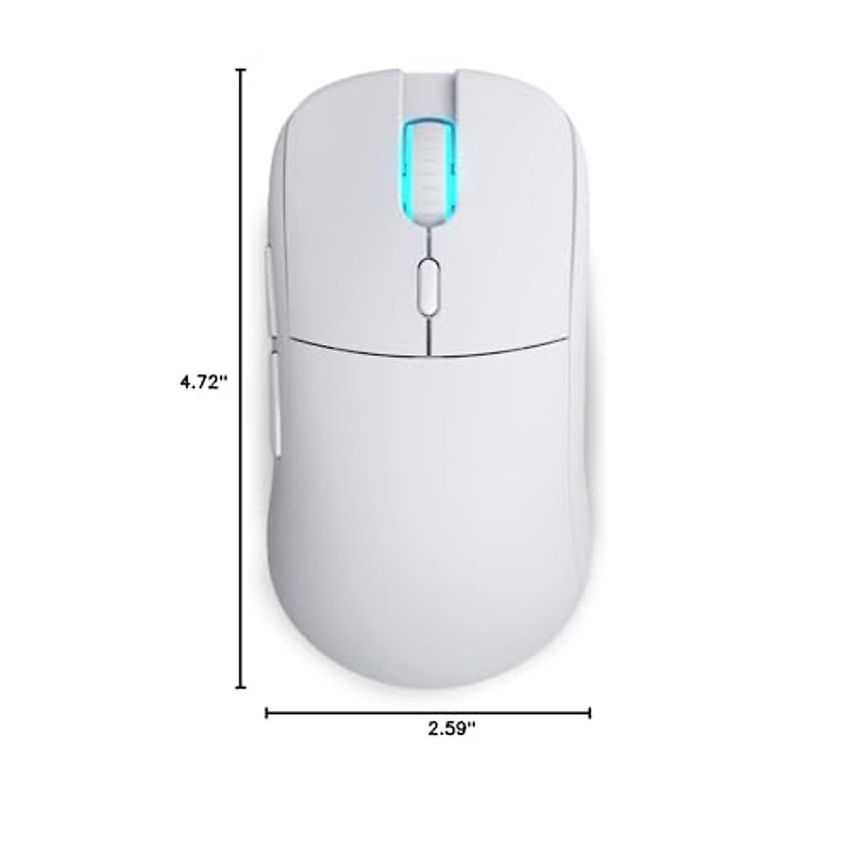 PWNAGE Ultra Custom Wireless Symm 1 Gen 2.0 - Ultra Lightweight Honeycomb Design Gaming Mouse 3370 Sensor - PTFE Skates - 6 Buttons - 74G (White, Solid Sides)