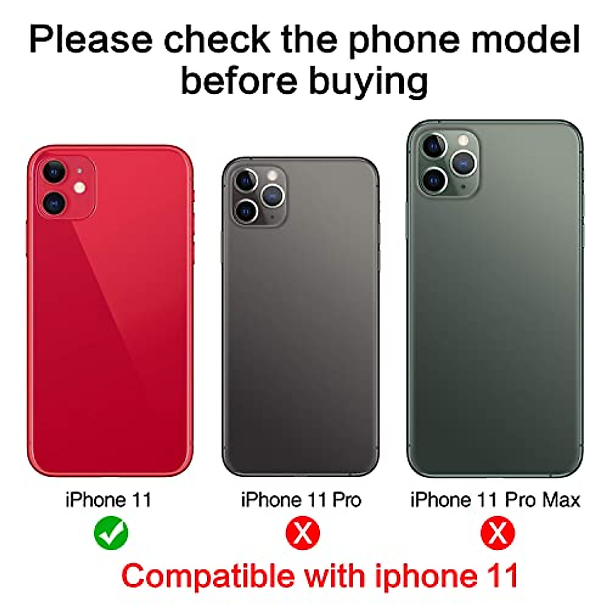 2PCS ASDAWN Back Camera Lens Glass Replacement for iPhone 11 6.1 Inches with Pre-Installed Adhesive, Rear Camera Lens Glass Replacement with Installation Manual + Repair Tool Set