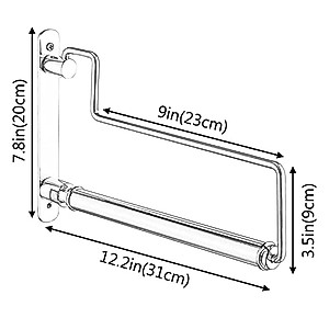 NEWRAIN Clothes Drying Rack, Laundry Racks for Drying Clothes, Wall Mounted Swing Arm Clothes Hanger for Laundry Room, Garage, Indoor & Outdoor Use,Black