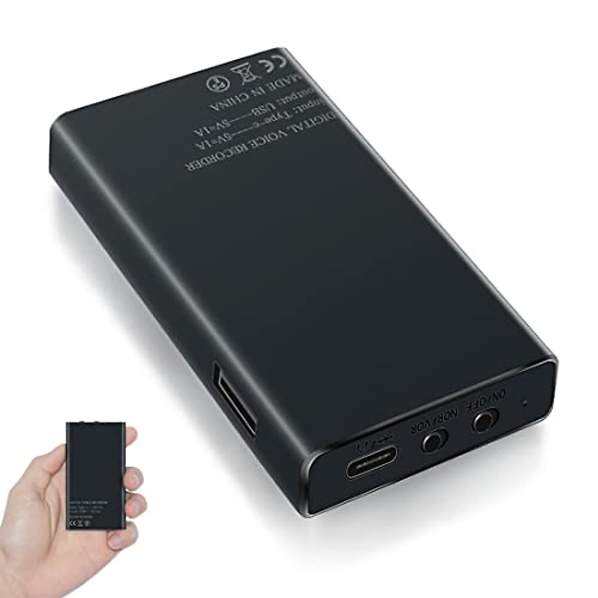 Voice Recorder - 288 Hours Long Continuously Record, 2500mAh Battery Long Standby - Strong Magnetic-32GB Portable Sound Recorder Device for Interview, Meeting, Lecture and Class