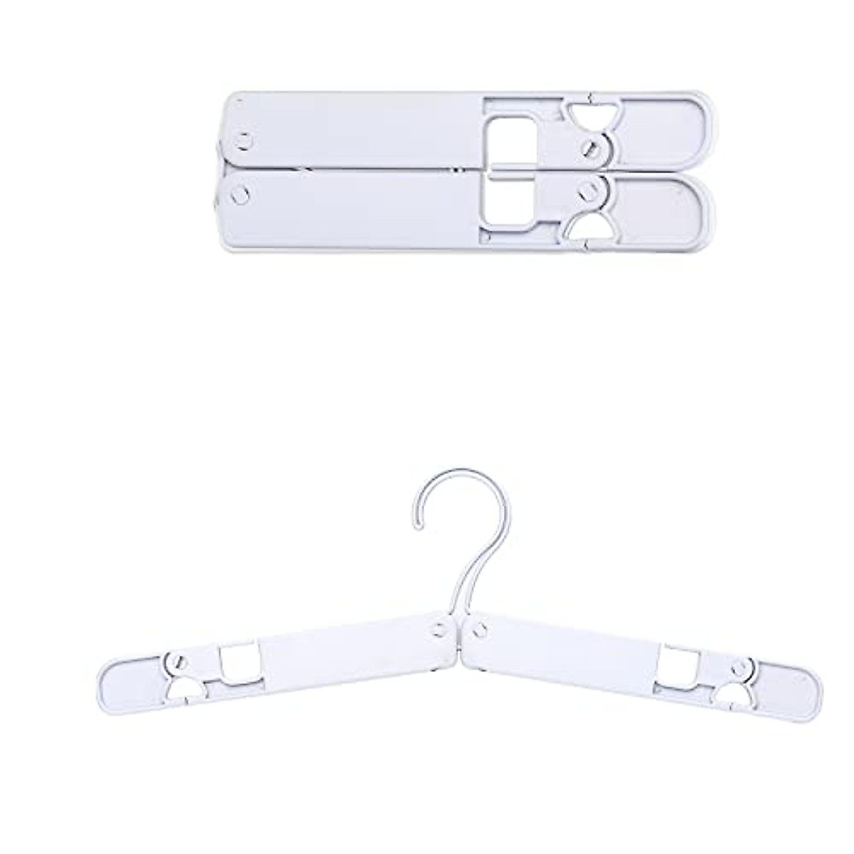 Foldable Clothes Hangers Portable Travel Folding Hangers Drying Rack Lightweight for Home and Trip (White)