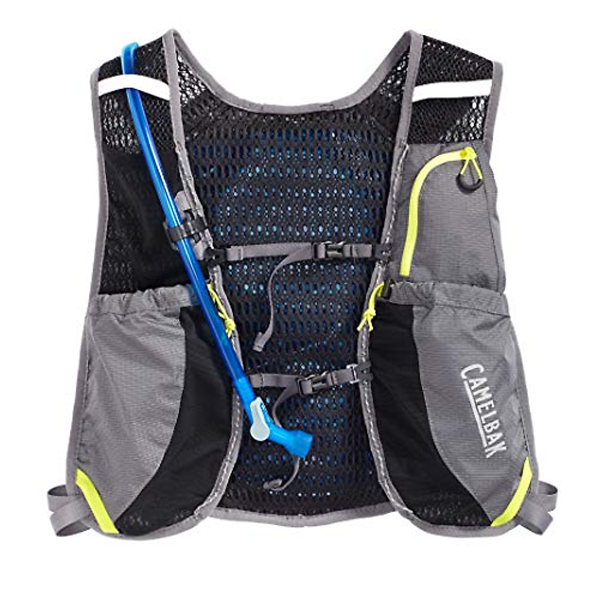 CamelBak Circuit Run Vest with 50oz Hydration Bladder, Graphite/Sulphur Spring, One Size