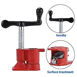 Acogedor Pipe Clamping Set, 3/4 Wood Gluing Pipe Clamp Set, Duty Woodworking Cast Iron Tool