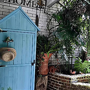 DACUN Safety Certification Outdoor Storage Shed, Garden Cabinet Organizer w/3 Shelves, Patio Waterproof Tool Shed, for Backyard, Lawn, Indoor