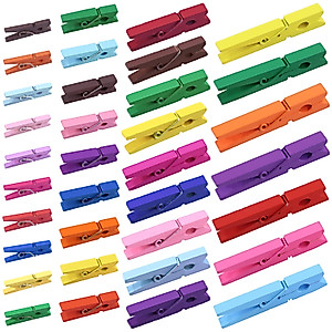 Tanstic 180Pcs 4 Sizes Colorful Clothes Pins Kit, Wooden Colored Clothespins Clothes Clips for Crafts, Hanging Clothes, Photos, Pictures(1.18", 1.38", 1.77", 2.83")
