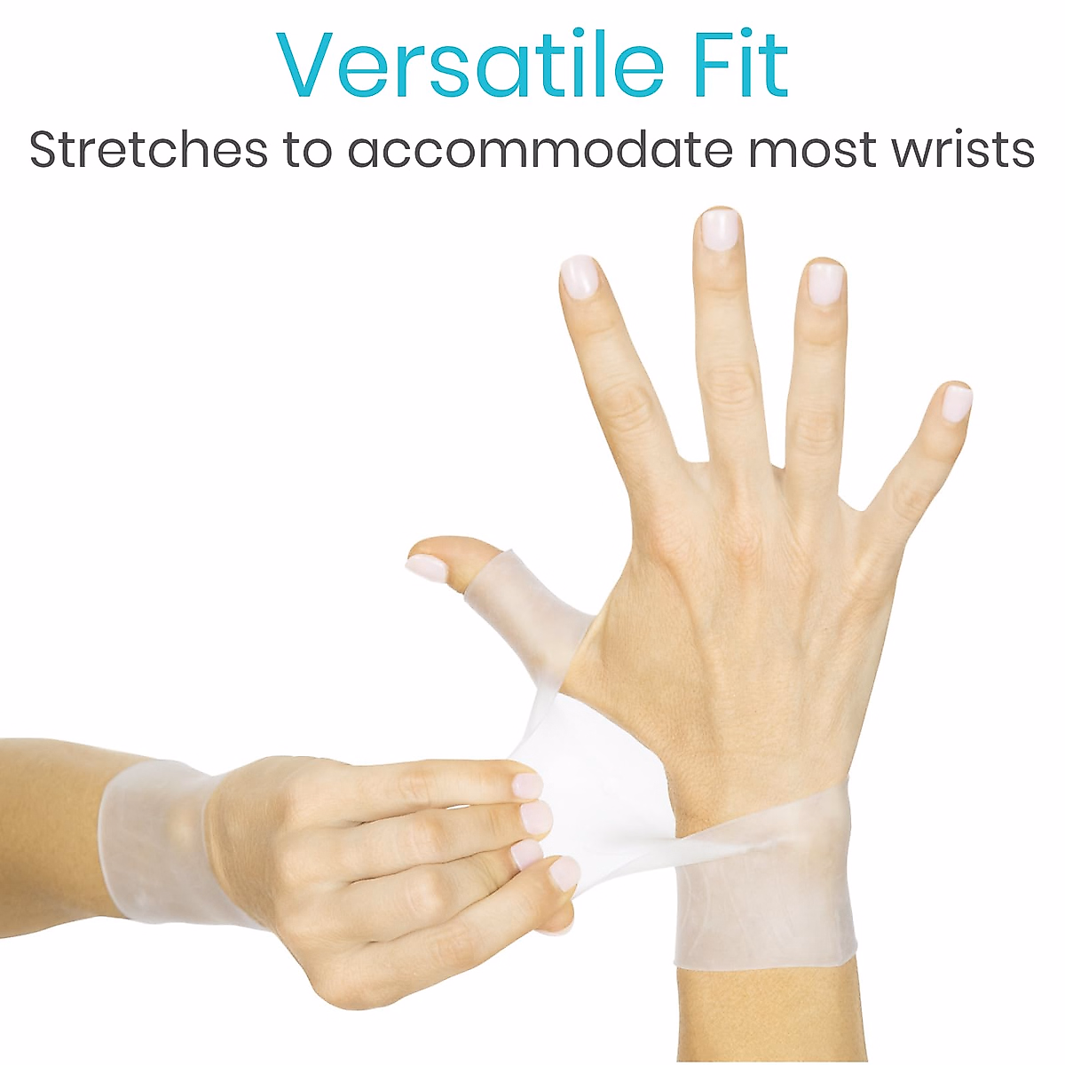 Vive Gel Thumb Wrist Support (Pair) - Waterproof Wrist Brace - Hand Brace Cool Wrap For Arthritis Dequervains Tenosynovitis, Sprained Joint Pain, Left Right Hand Stabilizer For Tendonitis Strain