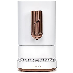 Café Affetto Automatic Espresso Machine | Brew in 90 Seconds | 20 Bar Pump Pressure for Balanced Extraction | Five Adjustable Grind Size Levels | WiFi Connected for Drink Customization | Matte White