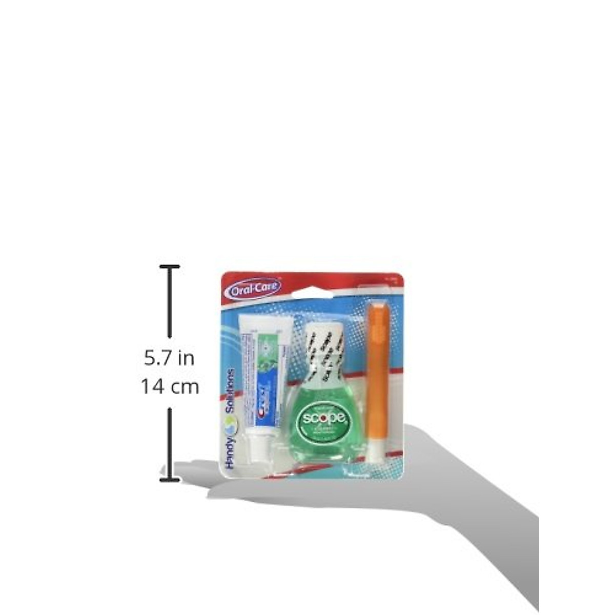 Handy Solutions Oral Care 3-Piece Travel Size Set w/Mouthwash, Toothpaste, & Folding Toothbrush (Pack of 6), TSA Approved
