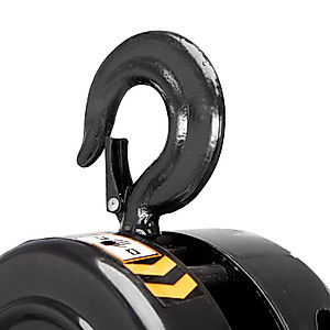 Torin ATR9010B Manual Hand Lift Steel Chain Block Hoist with 2 Heavy Duty Hooks, 1 Ton (2,000 lb) Capacity,8ft/2.5m Black