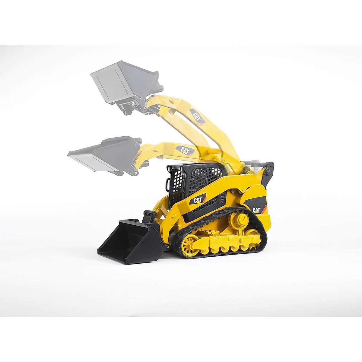 Bruder Toys - Construction Realistic CAT Compact Track Loader with Adjustable and Lockable Loading Arm and Moveable Rubber Chains - Ages 3+
