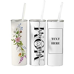 Custom Pet Picture Tumbler with Lid, Insulated Stainless Steel 20oz Personalized Photo Thermo Cup for Coffe and Travel Mug
