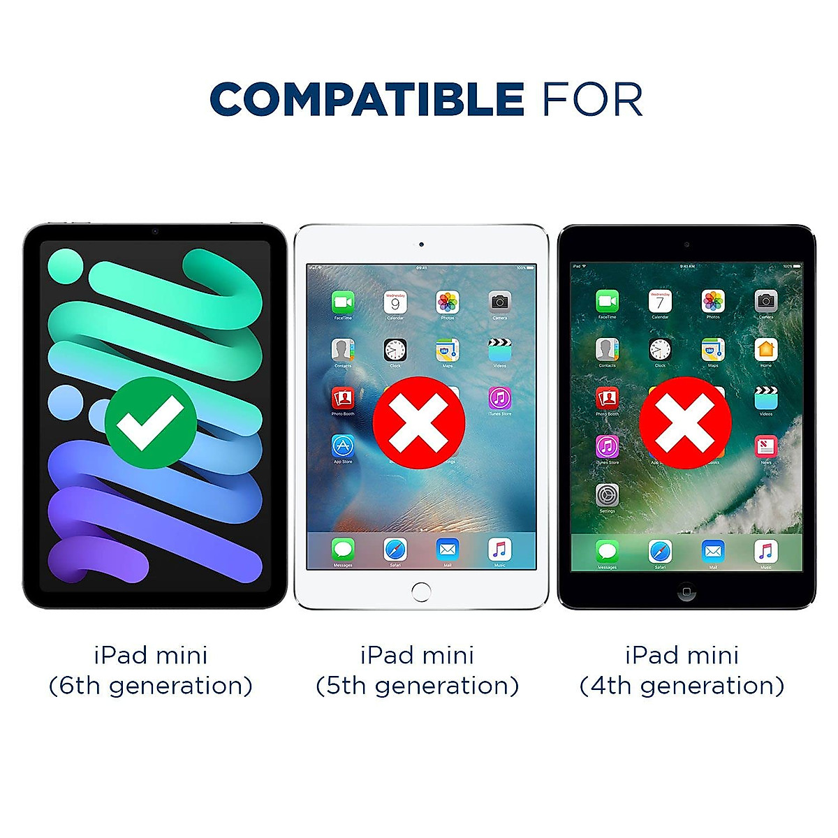 Tech Armor Matte Anti-Glare Film Screen Protector Designed for Apple NEW iPad Mini 6 (8.3 Inch) 3 Pack 2021