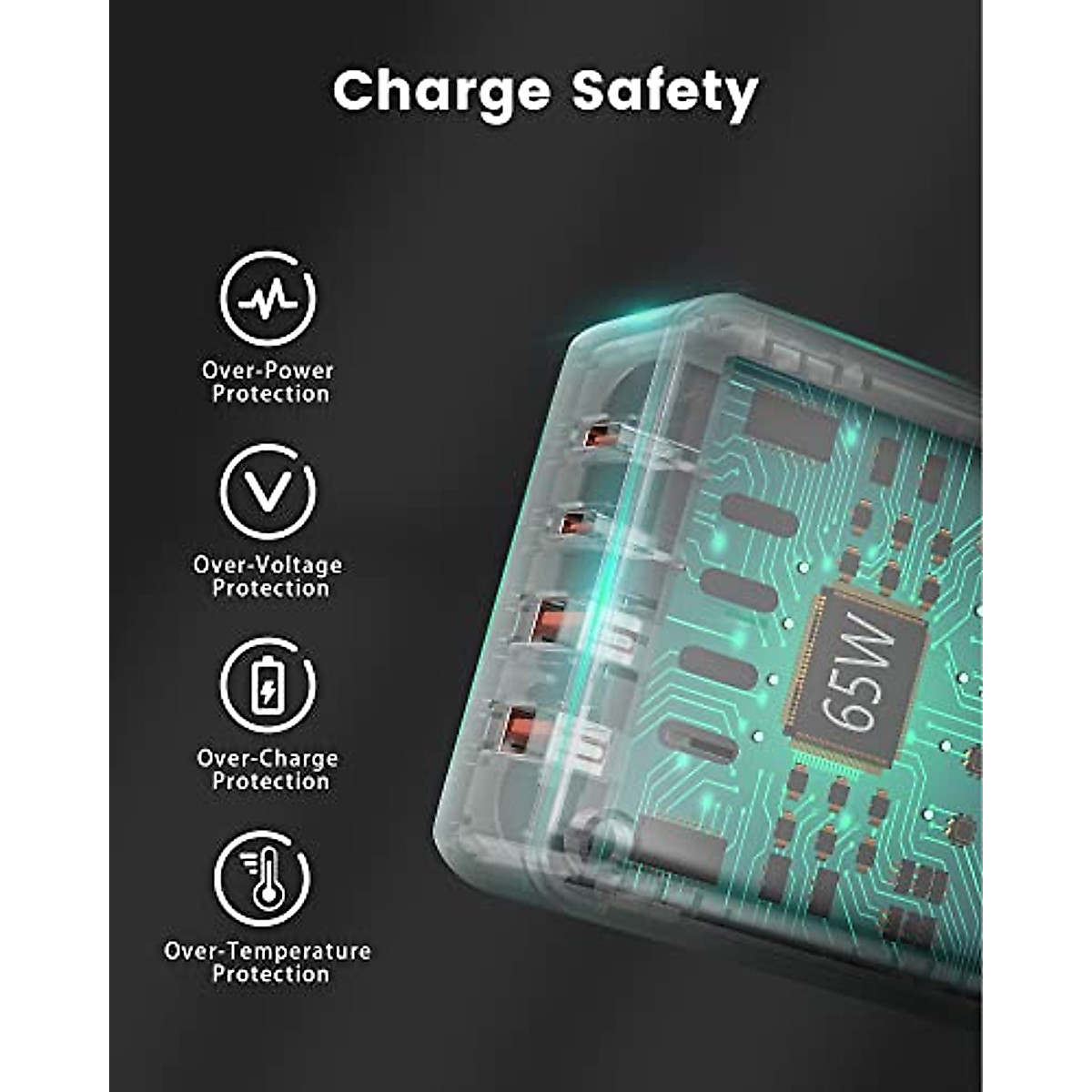 USB C Charger, LDNIO 65W 4-Port USB C Charging Station with LED Display, PPS Fast USB C Wall Charger with PD3.0&QC4.0 for MacBook Pro/Air, iPad, Laptops, iPhone, Samsung Galaxy, Steam Deck and More