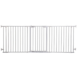 Dreambaby Newport Adapta Baby Gate - Use at Top or Bottom of Stairs - for Straight, Angled or Irregular Shaped Openings (White)