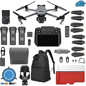 DJI Mavic 3 Cine PRO Premium Combo With the DJI RC Pro Controller, 43-Min Flight Time 5.1K Video Camera Drone, with 3 Batteries, 128 GB SD Card, 2 ND Filter Sets, Waterproof Backpack, Landing Pad and More