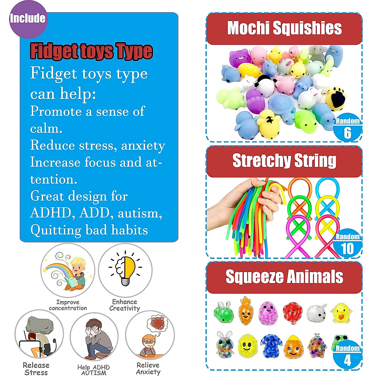 105 PCS Assortment Party Favors Toys for kids, Premium Mini Ctue Favors for All Ages kids Grils,Prize Box Toys,Goody Bag Fillers,pinata stuffers,Carnival Prizes for Boys and Girls 4-10