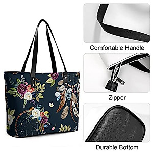 Womens Handbag Dreamcatcher Leather Tote Bag Top Handle Satchel Bags For Lady