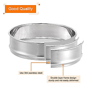 PATIKIL 80 Mesh Lab Sieve, 8" Diameter Test Sieve 304 Stainless Steel Wire Cloth (0.2mm) for Industrial Laboratory