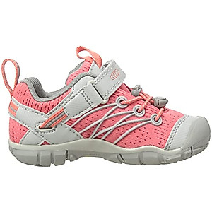 KEEN Kids' Chandler CNX Comfortable Sneakers, Drizzle/Dubarry, 2 Big Kid